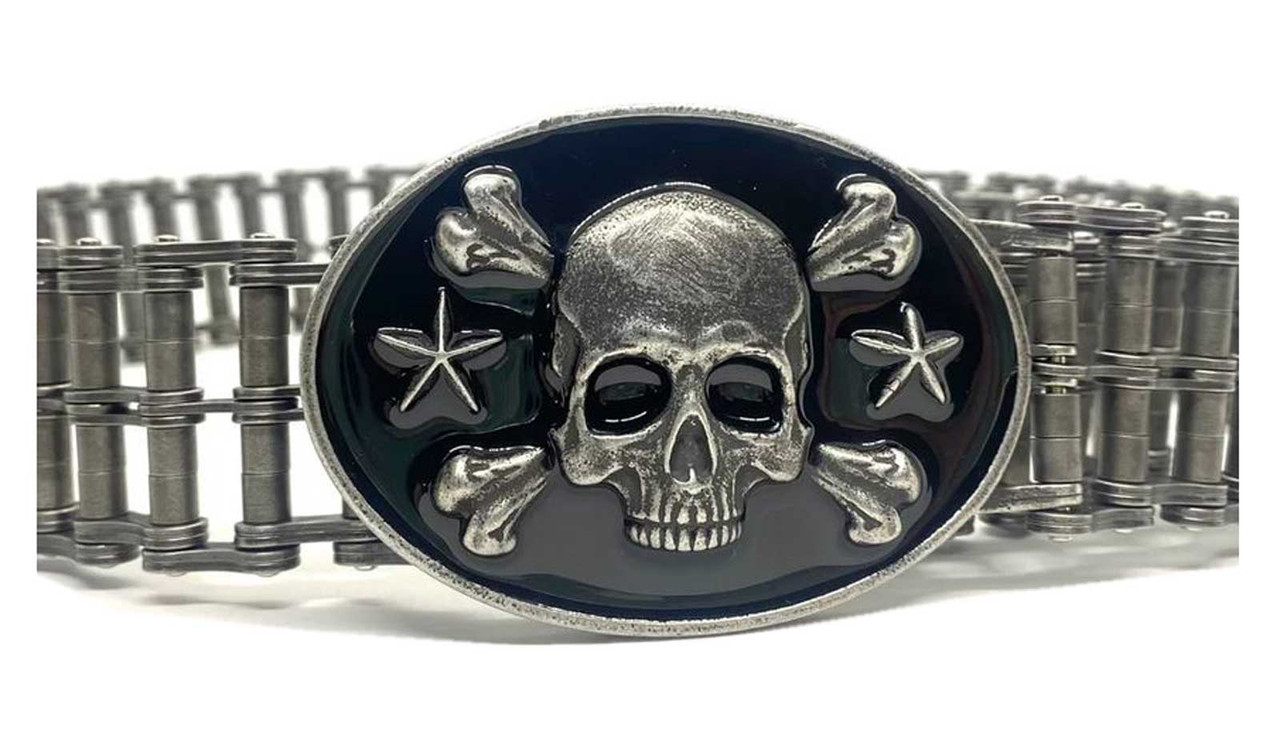 Heavy Metal Mens Easy Riders Stainless Steel Metal Belt, Distressed ...