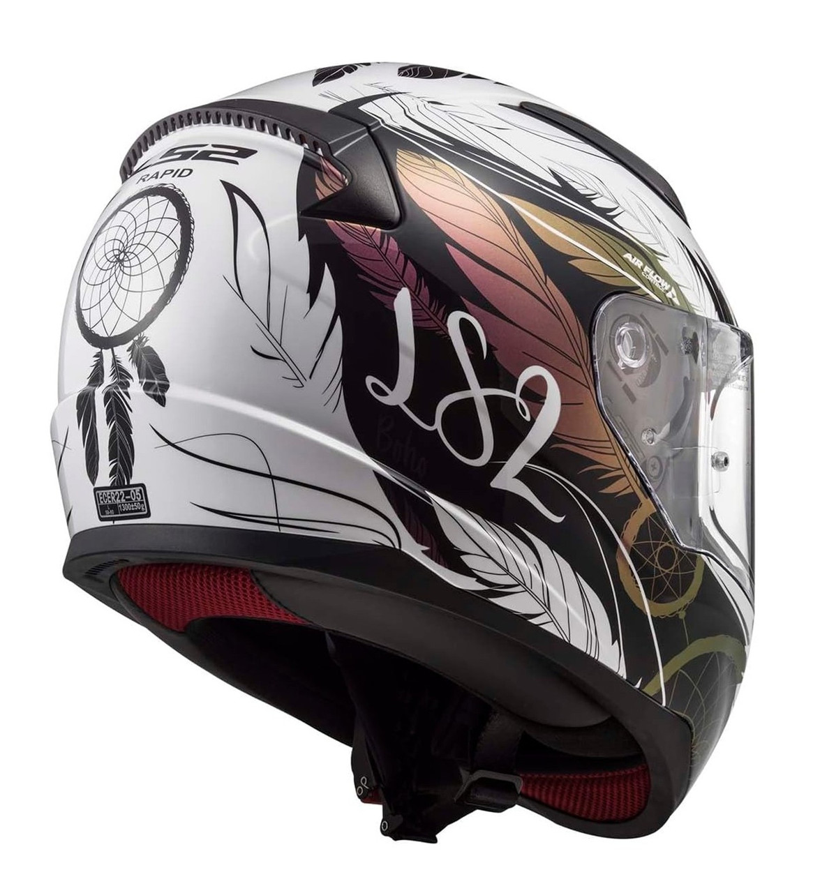 LS2 Helmets Rapid II Dreamcatcher Full Face Motorcycle Helmet - Cham ...