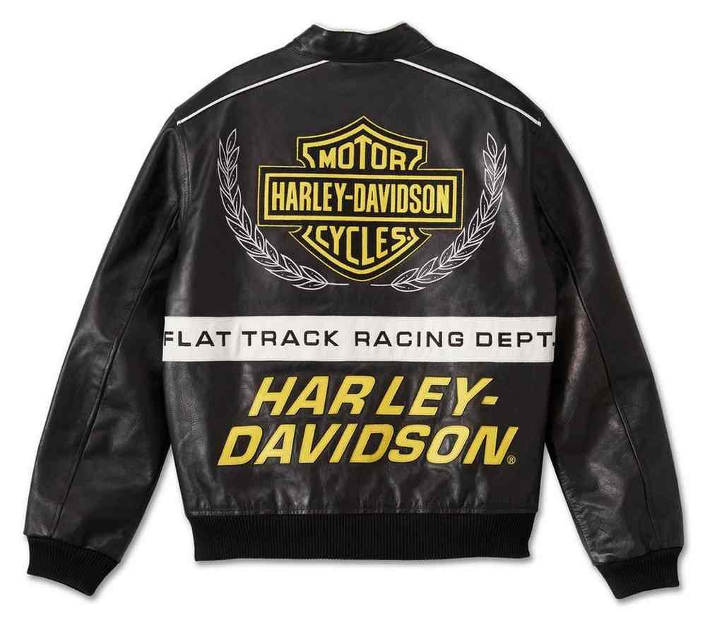 Harley-Davidson® Men's Start Your Engines Leather Racing Jacket, Black ...