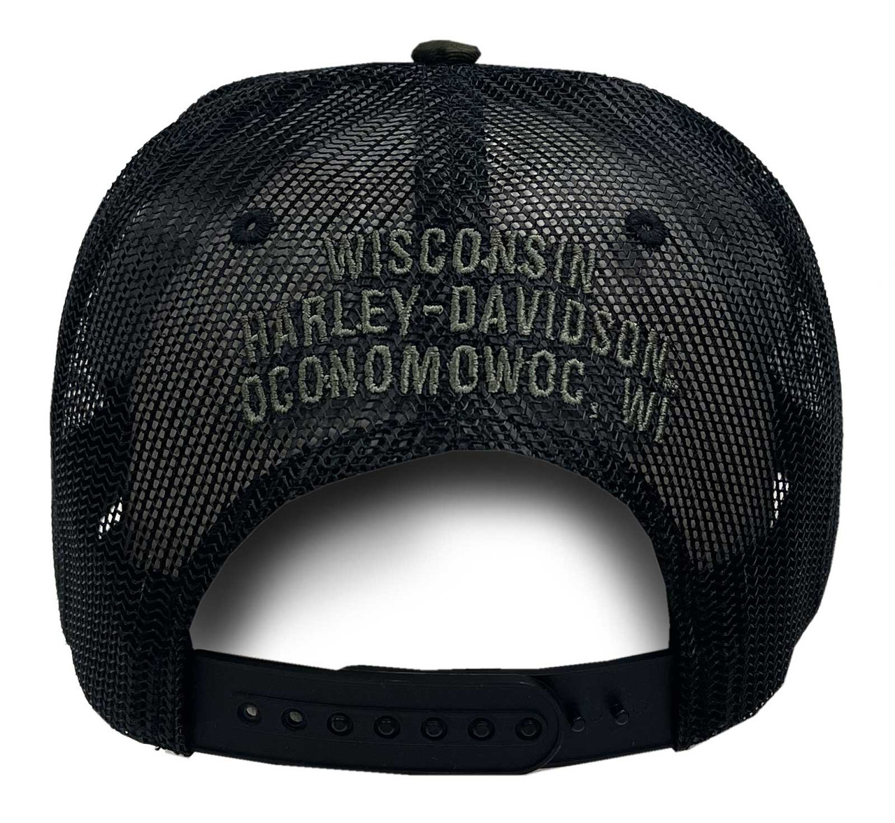 Harley-Davidson® Men's Sharpness Snapback Mesh Trucker Hat – Military ...
