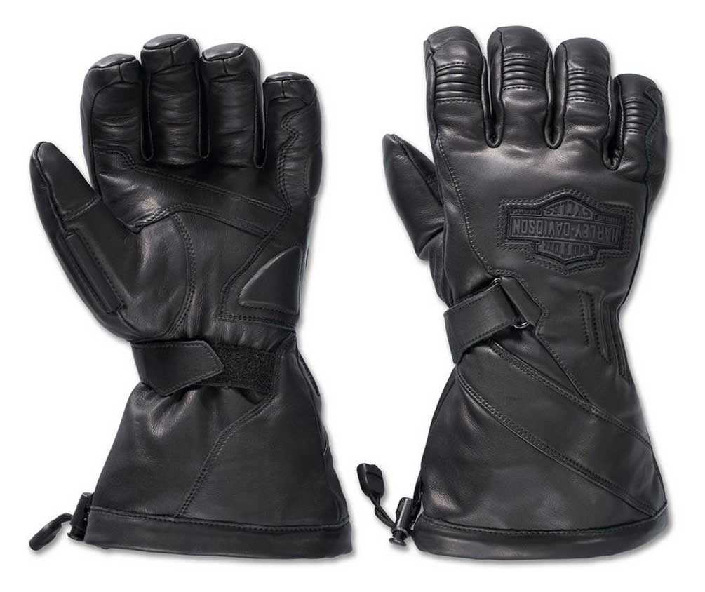 Harley-Davidson® Men's Circuit II Waterproof Leather Gauntlet Gloves ...