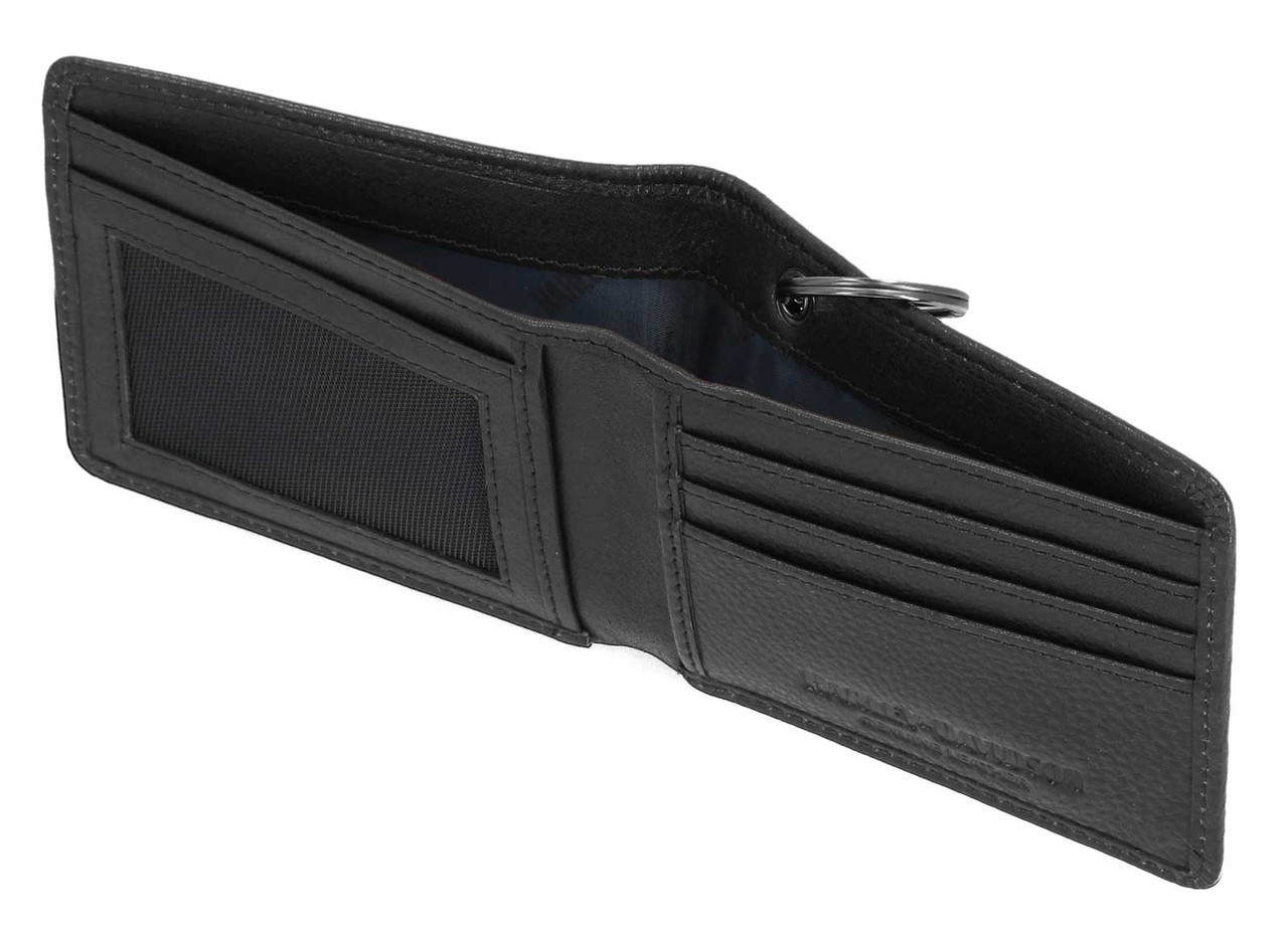 Harley-Davidson® Men's Embossed Eagle Billfold Chain RFID Wallet, Black ...
