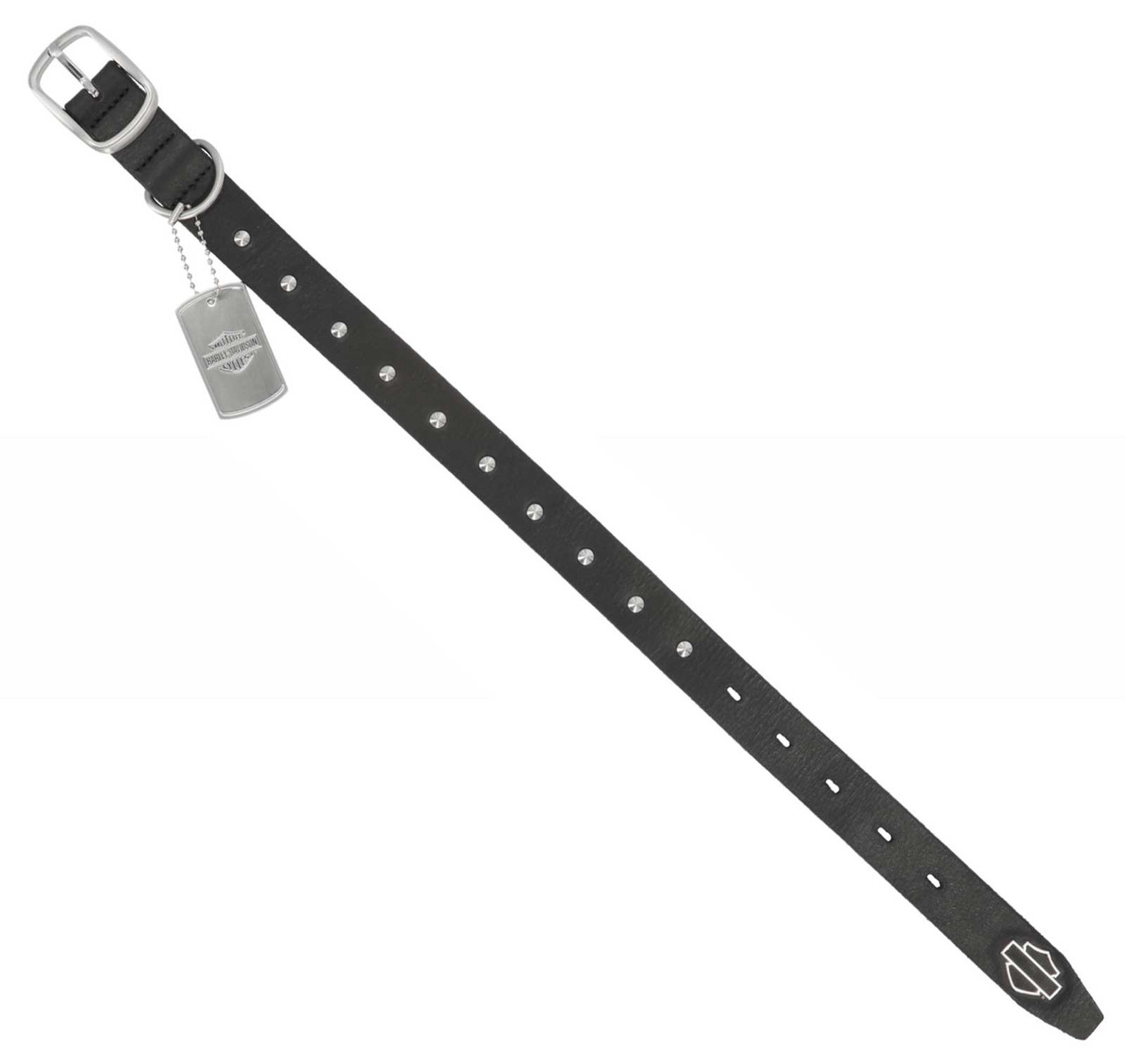 Harley-Davidson® Cone Stud Bar & Shield Adjustable Leather Pet Collar ...