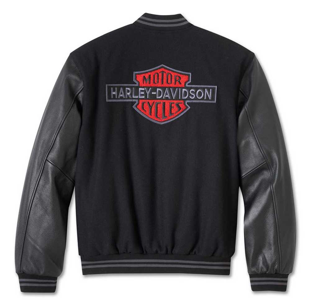 Harley-Davidson® Men's V-Twin Varsity Leather Jacket - Black 97002-25VM ...
