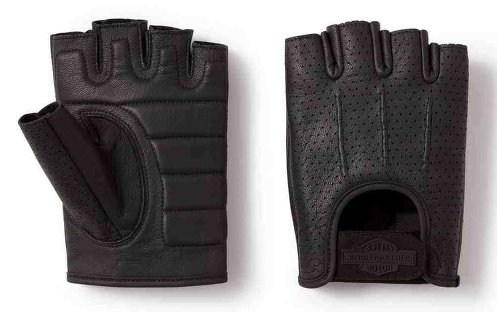 Harley-Davidson® Men's Perforated Fingerless Leather Riding Gloves ...