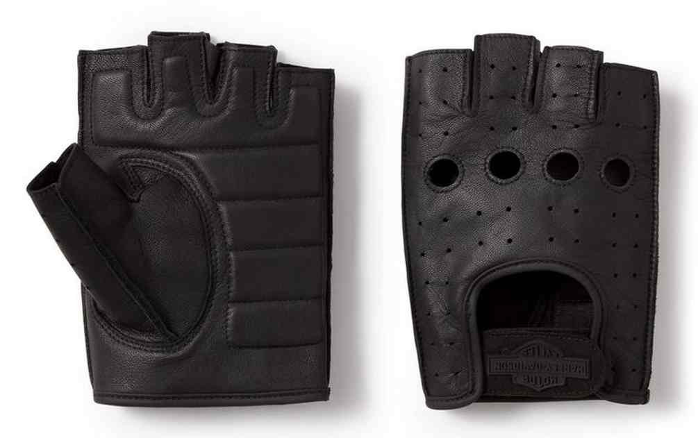 Harley-Davidson® Men's Fingerless Leather Riding Gloves, Black 98116 ...