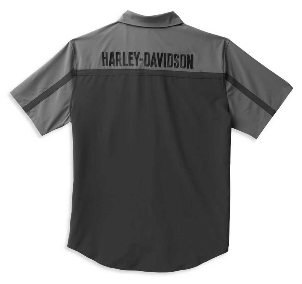Harley-Davidson® Men's Coolcore Bar & Shield Colorblock Shirt, Black ...