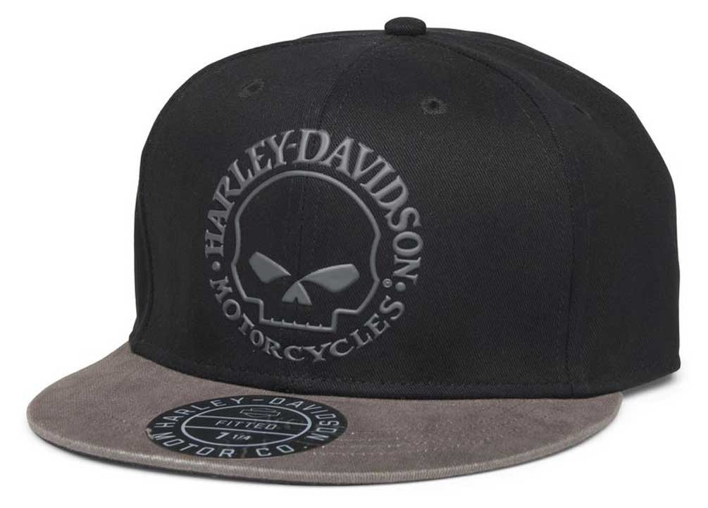 Harley-Davidson® Men's Willie G Skull Fitted Baseball Cap - Black 99405 ...