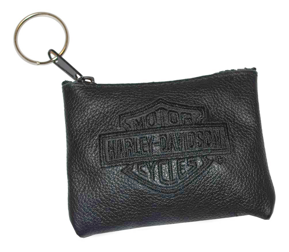 Harley-Davidson® Women's Black Leather Bar & Shield Coin Purse CP16H-2B ...