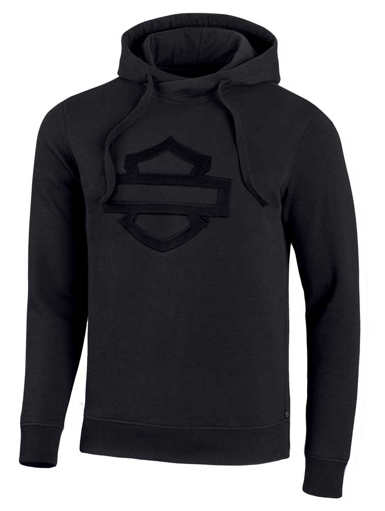 Harley-Davidson® Men's Embossed Logo Slim Fit Pullover Hoodie - Black ...