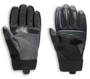 Harley-Davidson® Men's Newhall Mixed Media Full-Finger Gloves, Black ...