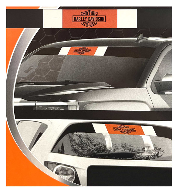 Harley-Davidson® Vintage Bar & Shield Trademark Windshield Decal - 49 x ...