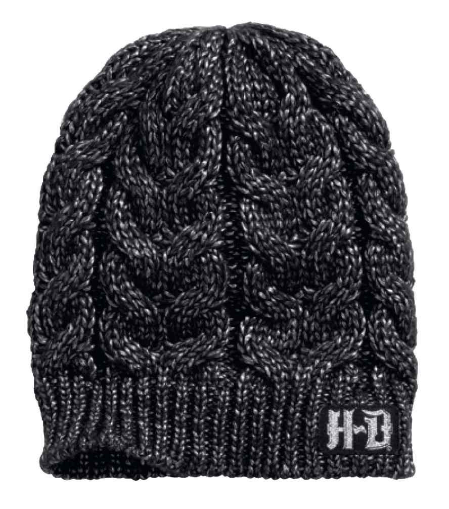 Harley-Davidson® Women's Metallic Yarn Knit Beanie Hat, Black 97791 ...