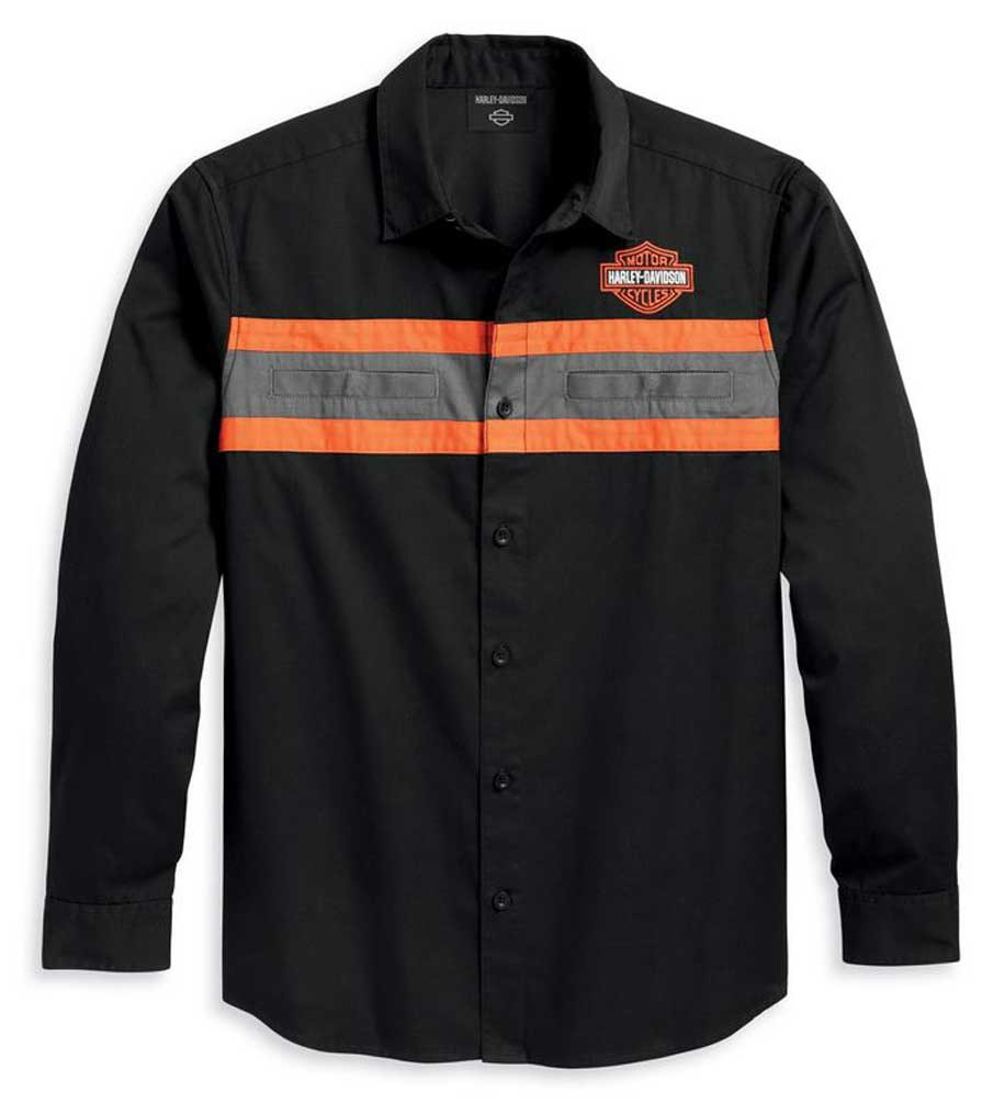 Harley-Davidson® Men's Performance Colorblocked Woven Shirt - Black ...