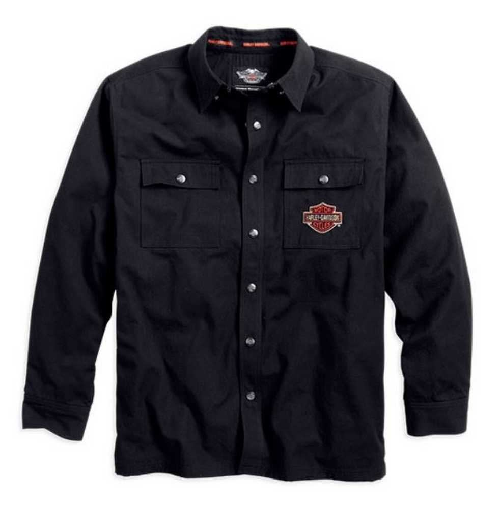 Harley-Davidson® Men's Bar & Shield Flames Shirt Jacket 99088-14VM ...