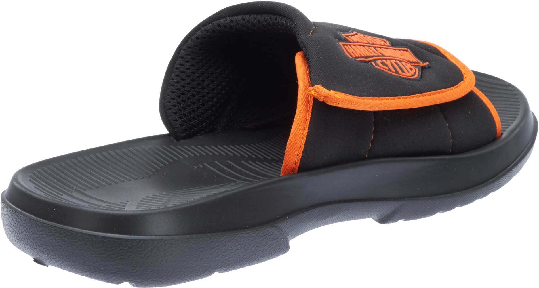 Harley-Davidson® Men's Reyes Black and Orange Bar & Shield Sandals ...
