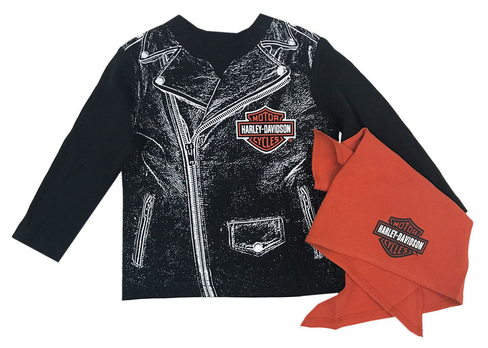 Harley-Davidson® Baby Boys' Biker Dude Tee & Doo Rag Newborn Starter ...