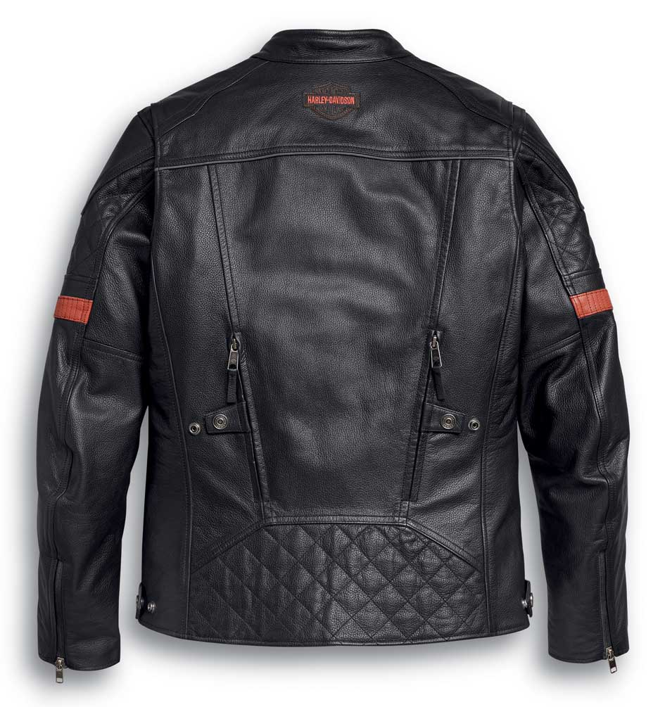 Harley-Davidson® Men's Vanocker Waterproof Triple Vent Leather Jacket ...