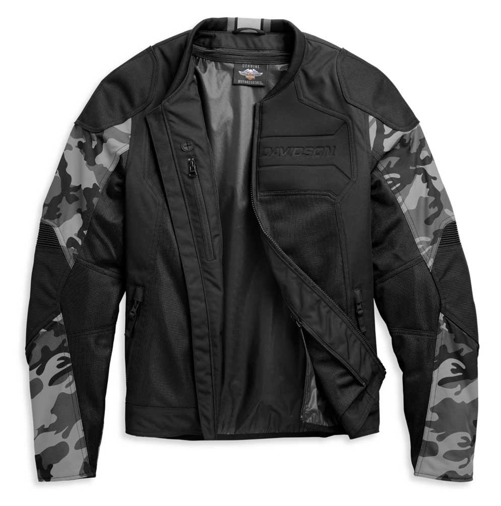 Harley-Davidson® Men's Brawler Camo Functional Riding Jacket - Black ...