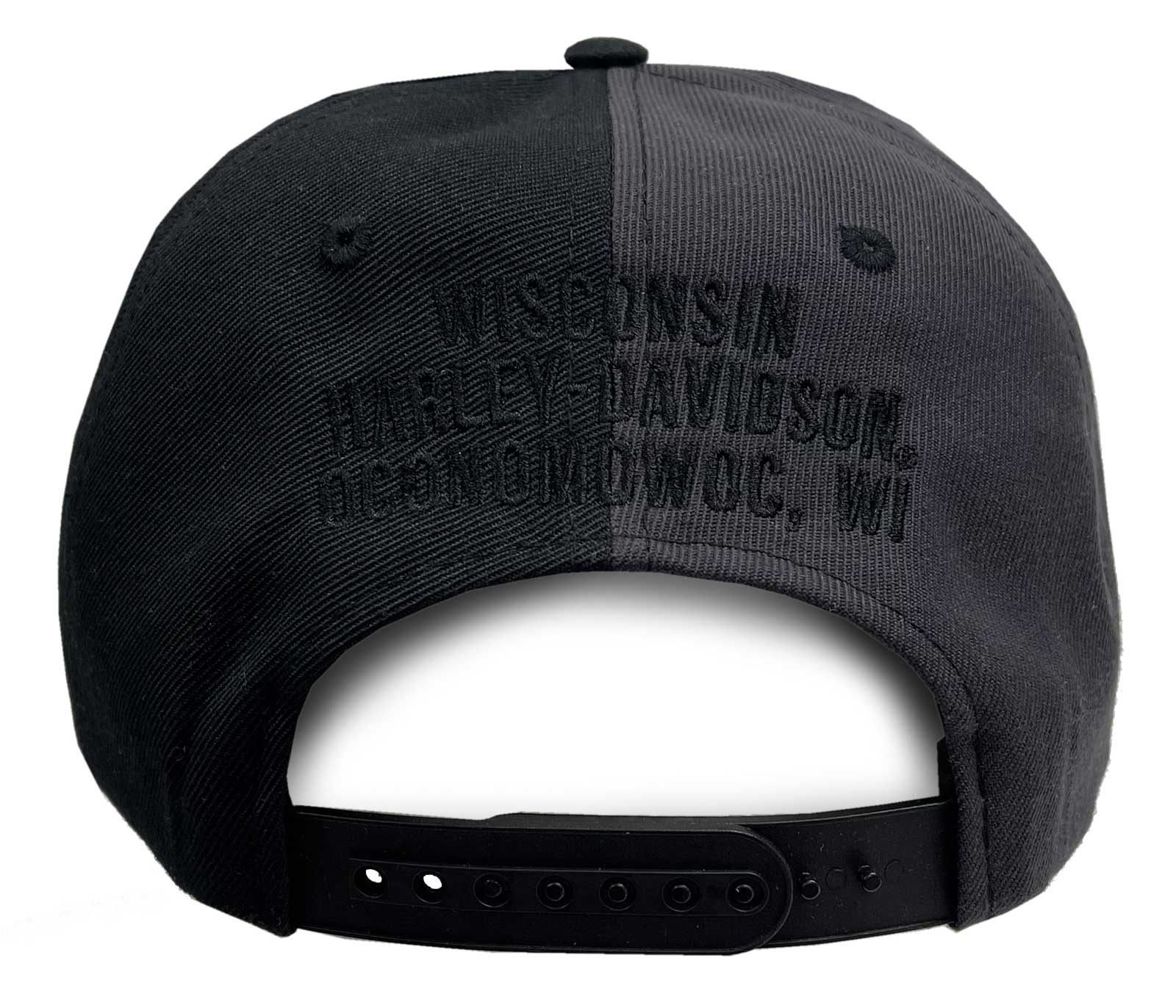 Harley-Davidson® Men's Two Tone Snapback Flat Brim Baseball Cap - Black ...