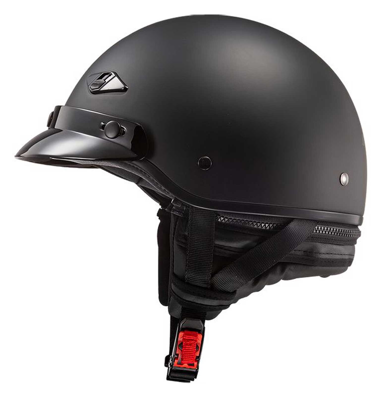 LS2 Helmets Bagger Fiberglass Motorcycle Half Helmet - Solid Matte ...