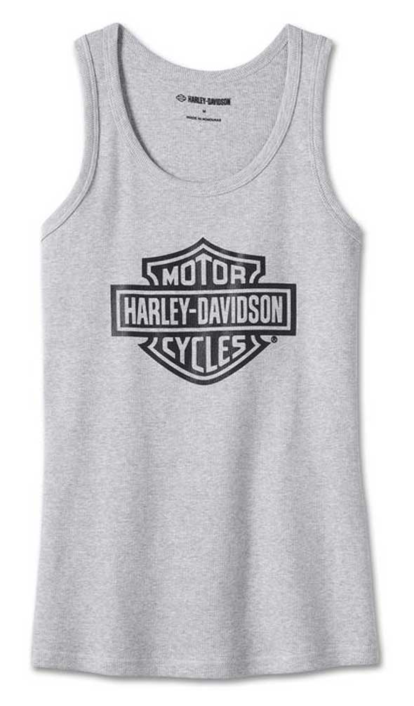 Harley-Davidson® Women's Bar & Shield Sleeveless Tank Top - Gray 99099 ...