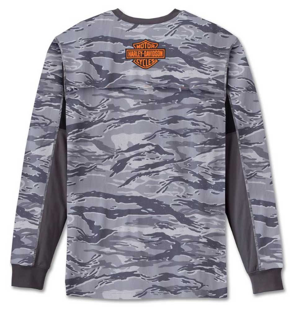 Harley-Davidson® Men's Factory Performance Long Sleeve Camo Tee- Black ...