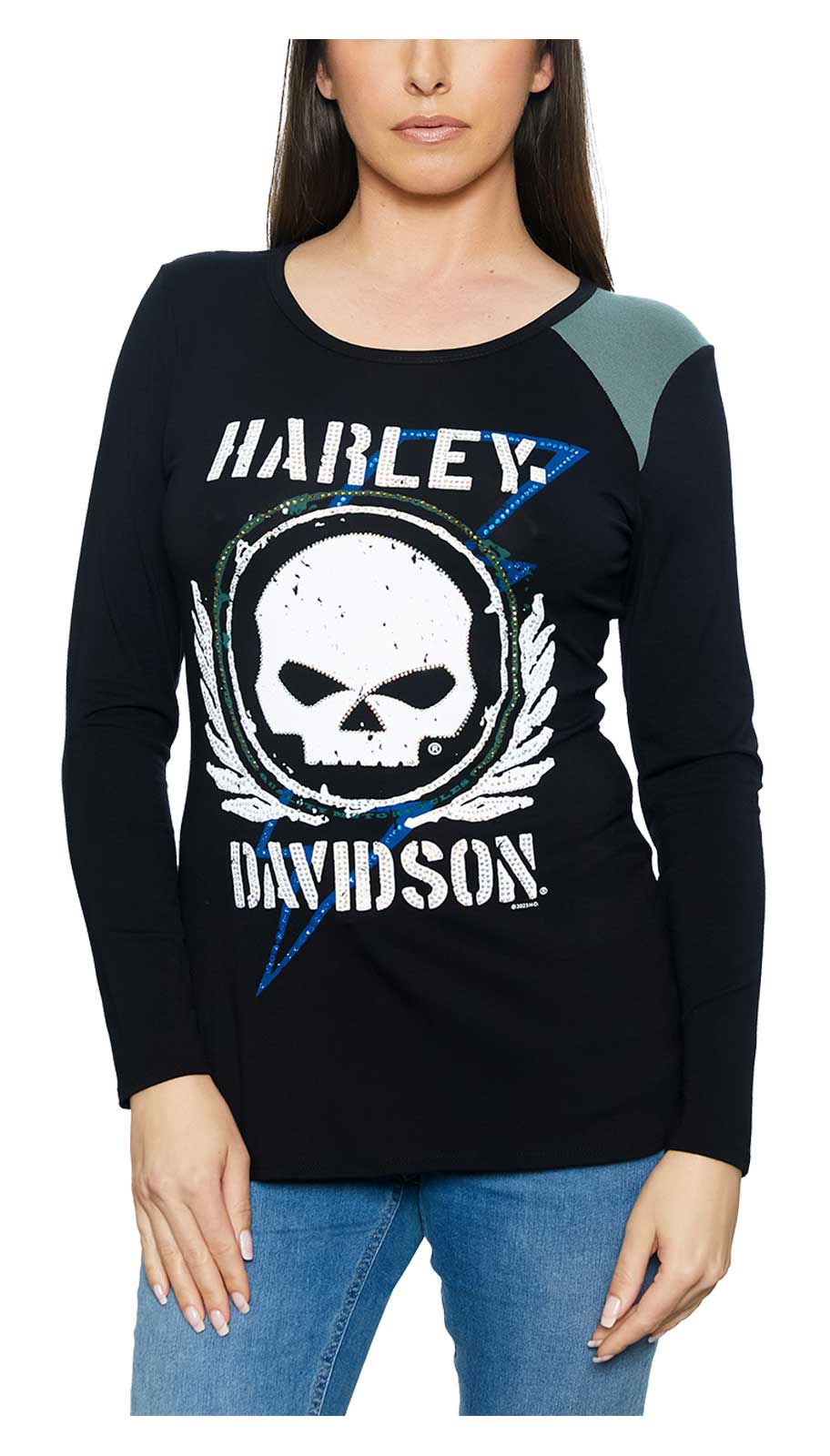 Harley-Davidson® Women's Embellished Road Weary Scoop Neck Shirt ...