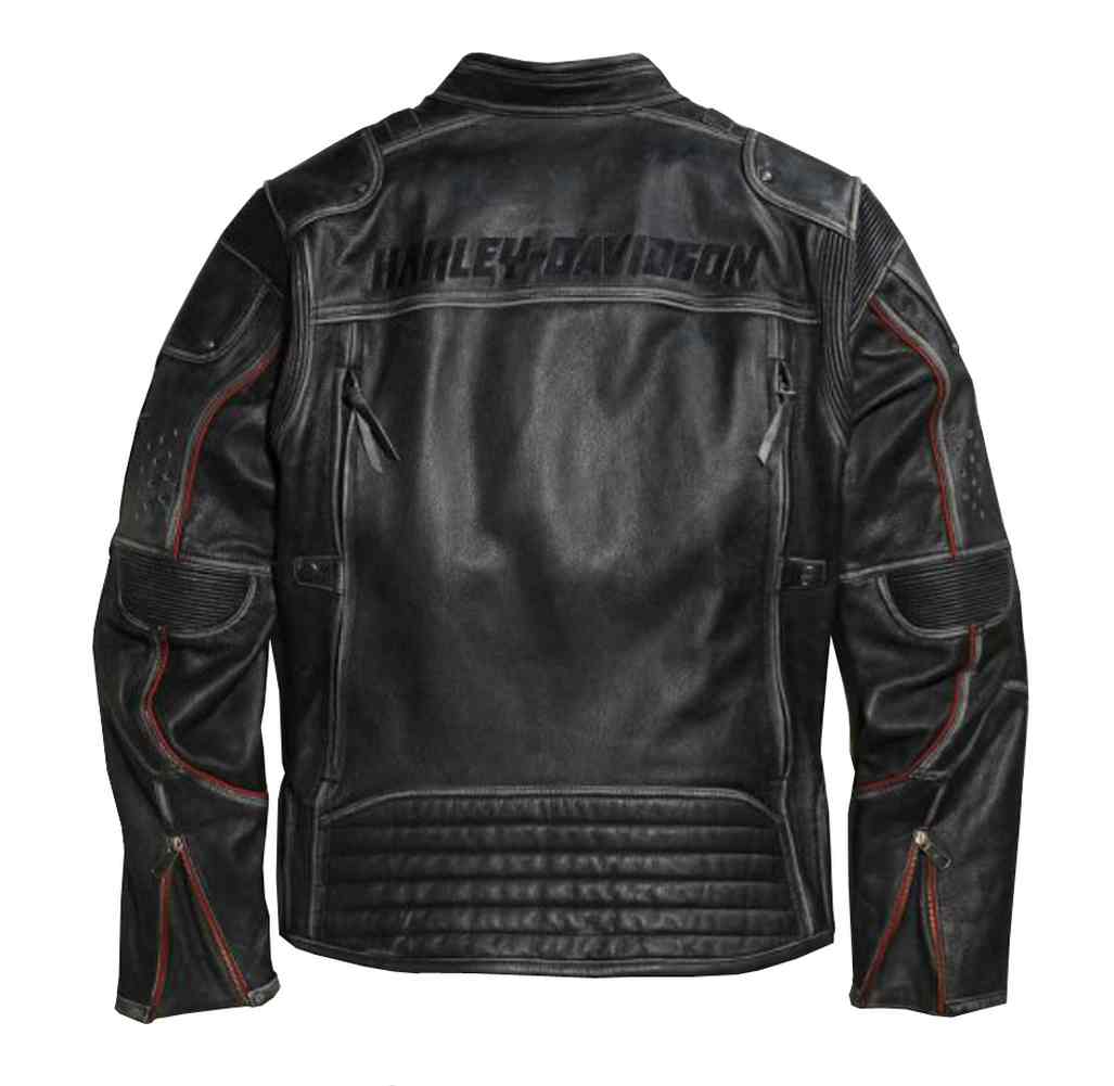 Harley-Davidson® Men's Triple Vent Roadworn Leather Jacket, Black 97057 ...