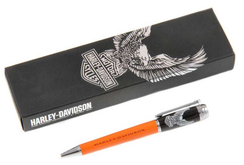 Harley-Davidson® Vintage Eagle Ballpoint Writing Pen Black & Orange ...