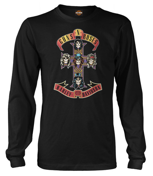 Harley-Davidson® Men's Guns N' Roses AFD Cross Long Sleeve Shirt, Solid ...