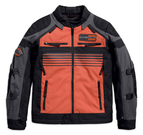 Harley-Davidson® Men's Hill City Switchback Riding Jacket Orange Black ...