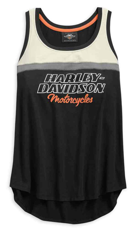 Harley-Davidson® Women's H-D Racing Sleeveless Tank Top - Black 99135 ...