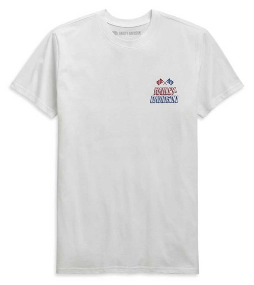 Harley-Davidson® Men's Race Flag Slim Fit Short Sleeve T-Shirt, White ...