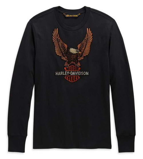 Harley-Davidson® Men's Vintage Eagle Long Sleeve Cotton Shirt - Black ...