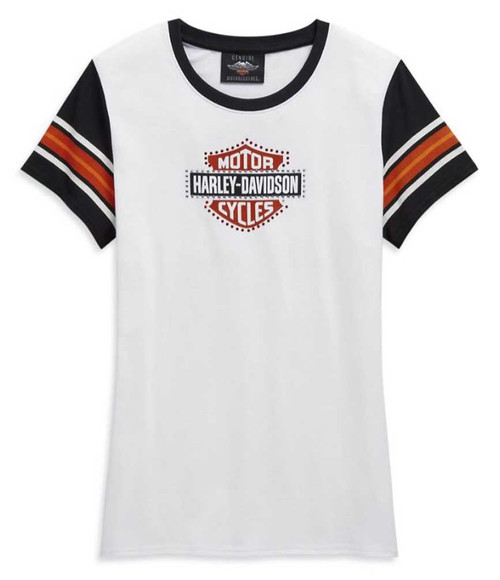 Harley-Davidson® Women's Embellished Logo Short Sleeve Tee - White ...