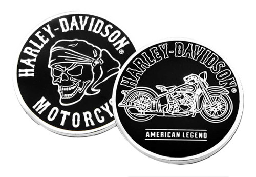 Harley-Davidson® American Legend Skull & Bike Metal Challenge Coin, 1. ...
