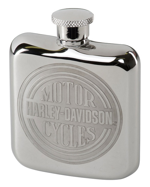 Harley-Davidson® Engraved Circle H-D Logo Stainless Steel Hip Flask ...
