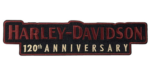 Harley-Davidson® 120th Anniversary Rocker Back Embroidered Emblem Sew ...