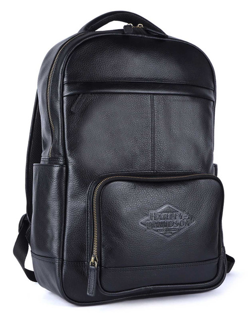 Harley-Davidson® 120th Anniversary Embossed Logo Soft Leather Backpack ...