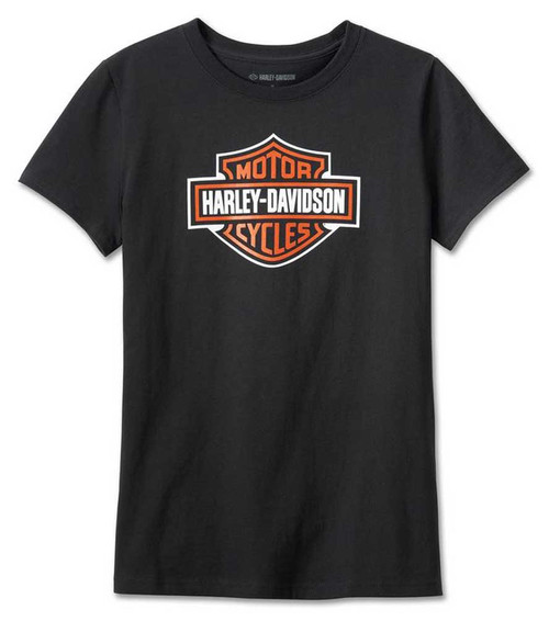 Harley-Davidson® Women's Bar & Shield Short Sleeve Cotton Tee - Black ...