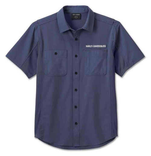 Harley-Davidson® Men's Wicked Short Sleeve Performance Shirt, Blue ...