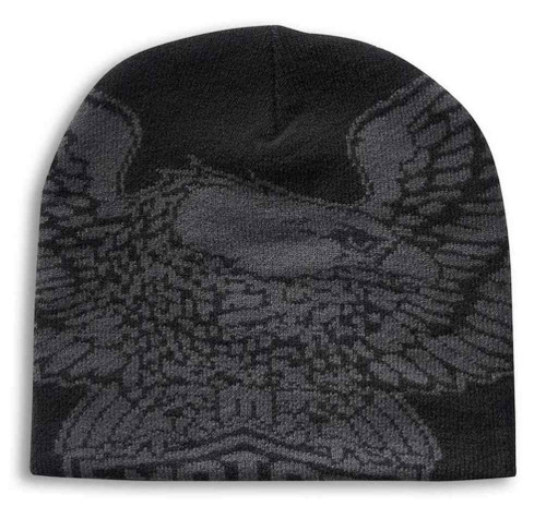 Harley-Davidson® Men's Bald Eagle Winter Knit Beanie Cap - Black 97653 ...