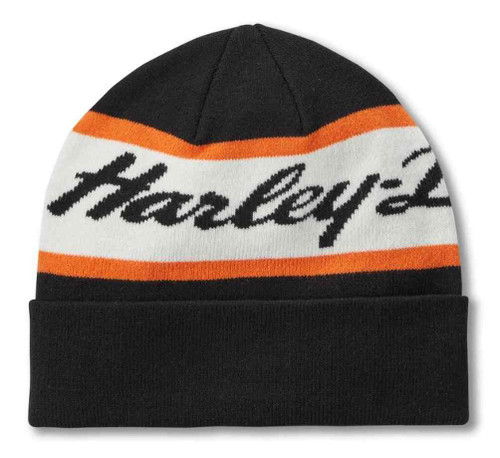 Harley-Davidson® Men's Script Knit Winter Beanie Cap – Black 97630-25VM ...