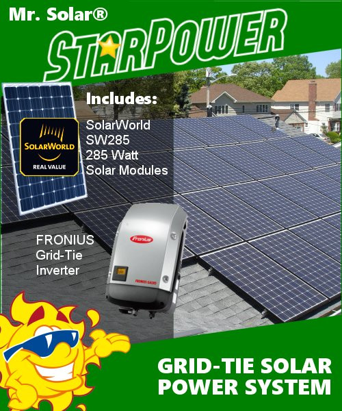 Mr. Solar® GTS8 2280 Watt Grid-Tie Solar Power System Kit