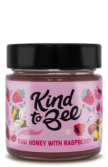 RAW HONEY WITH RASPBERRY | Kind to Bee