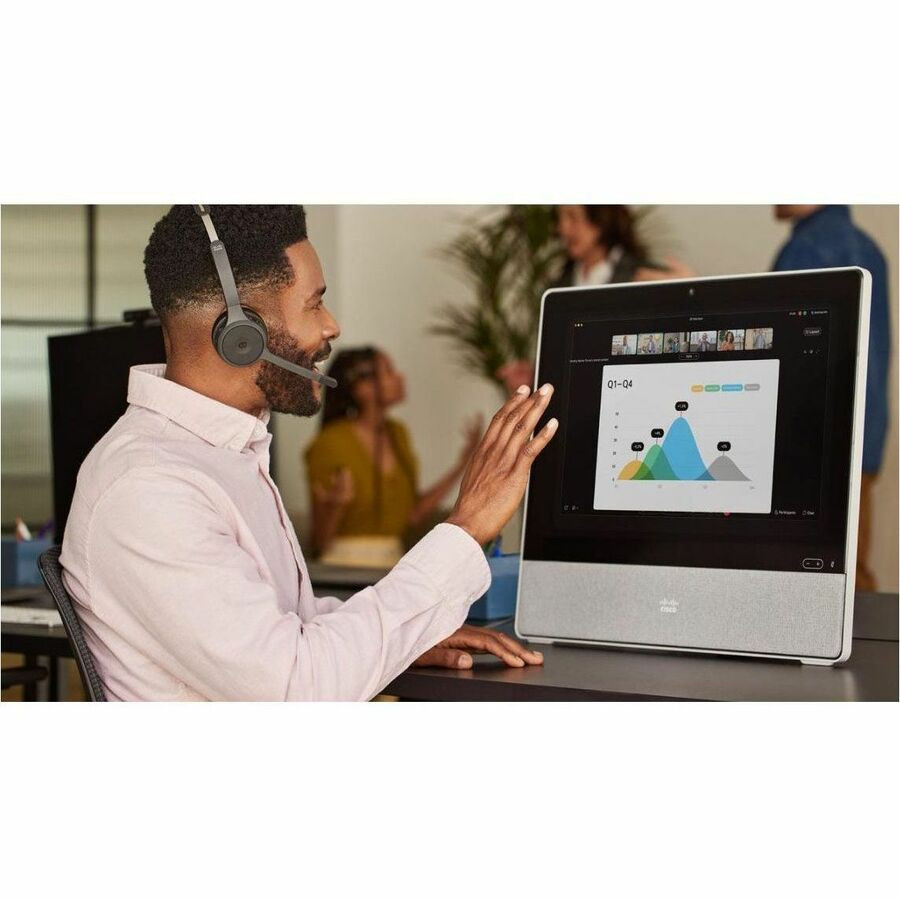 Cisco (HS WL 722Q BUNA C) Dual Ear, Carbon Black Headset Bundle ...