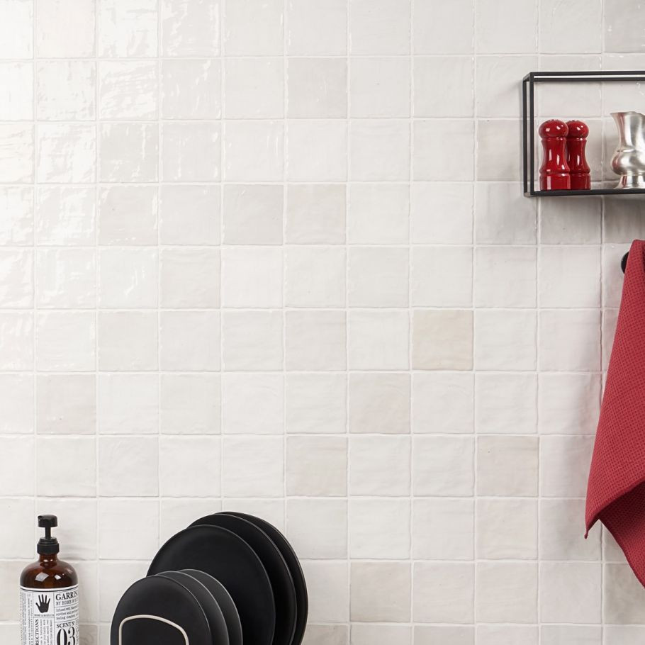 Trinity White Gloss 4x4 Ceramic Tile - Portland Direct Tile & Marble