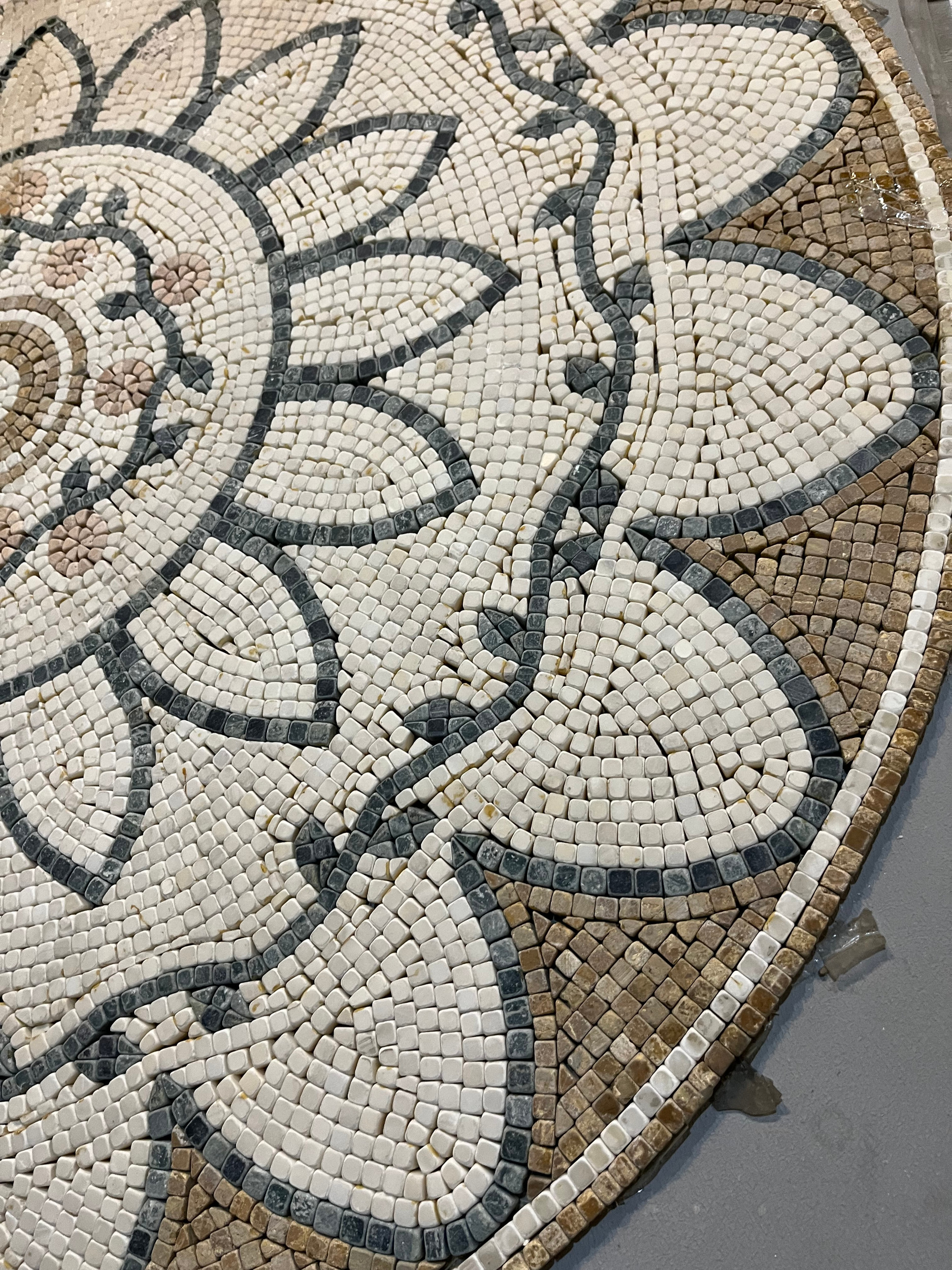 Travertine & Marble Murals 47" Round - $450 - Portland Direct Tile & Marble