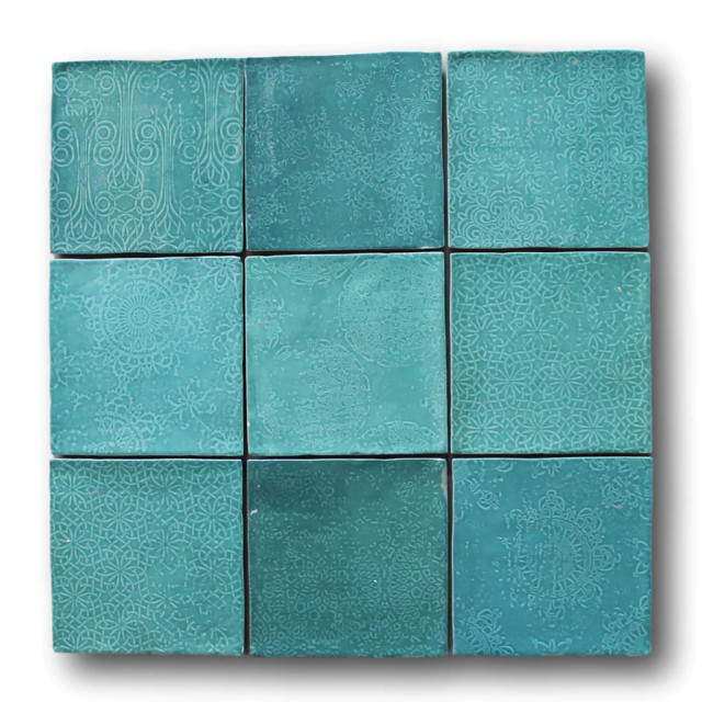 Mestizaje Zellige 5 x 5 Ceramic Tiles - Turques Decor - Portland Direct ...